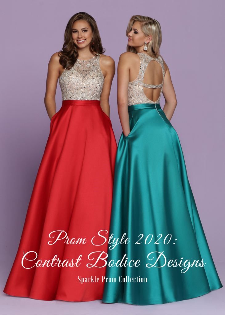Contrast Bodice Prom Dresses for 2020 - Sparkle Prom